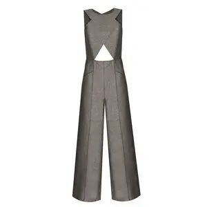 MIRIMALIST Aura Linen Jumpsuit - Grey