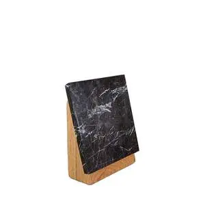 And Jacob Knife Holder Marble And Oak - Black