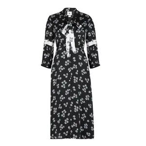 EM & SHI Monochrome Ditsy Button Down Dress