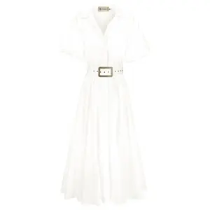 ALINA CERNATESCU Oman Midi Office Shirt Poplin Cotton Dress