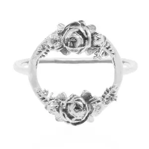 LEE RENEE Rose Halo Ring - Silver