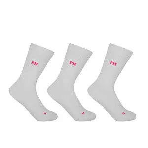 PEPER HAROW - MADE IN ENGLAND Three Pack Sport Socks - White