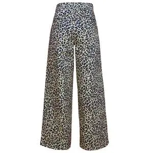 MY PAIR OF JEANS High Waisted Wide-leg Animal Print Jeans