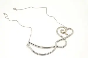 JENNA LONDON Heart & Crescent Choker - Silver