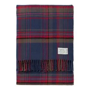 ARAMINTA CAMPBELL Highlands At Dusk Lambswool Throw - Blue