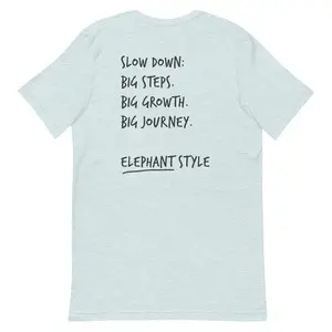 ANCHOR & CREW Ice Think Ocean Elephant Aspirations Cotton Embroidered T-shirt - Blue