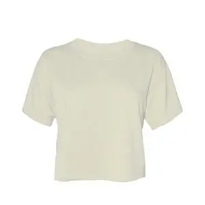 JOELEEN TORVICK Neutrals Cropped Box Top Tee Cream