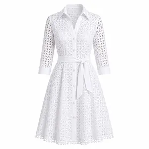 MARIELĒ Filly Linen Mini Dress - White
