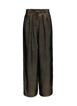 HELENE GALWAS Heike Velvet Stripes Trousers - Black
