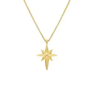 DINNY HALL Yellow / Gold North Star Gold Charm Necklace - Yellow/gold