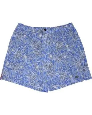 LORDS OF HARLECH Quack Cutout Floral Swim Short - Blue