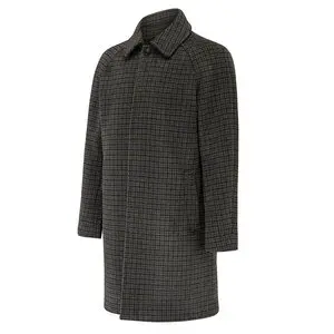 GUARDS LONDON Coldstream Wool Check Overcoat Microcheck