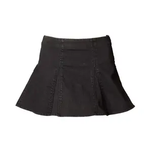 LOVE AND NOSTALGIA Kelly Denim Flip Skirt - Black