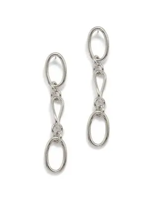 JAREDJAMIN Ophelia Chain Dangle Post Earrings - Silver