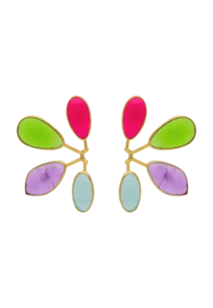 LAVANI JEWELS Multicolor Manifestation Earrings - Blue/pink