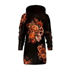 ALOHA FROM DEER Floral Reaper Oversize Hoodie Dress - Red/brown