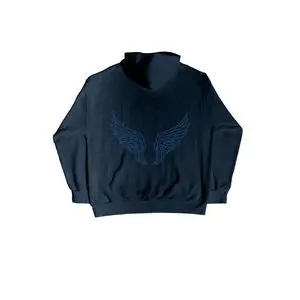 AURA & CO Angel Rhinestone Hoodie Navy