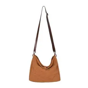 OWEN BARRY Suede Crossbody Bag Ginger Tan Marizion - Orange