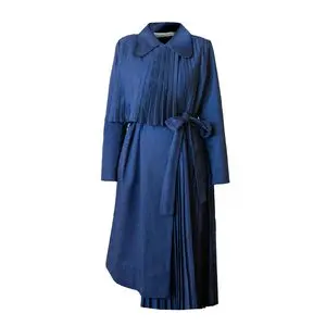 ABSURDE Navy Pleated Trench Matisse