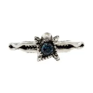 LEE RENEE Octopus Blue Topaz Ring - Silver