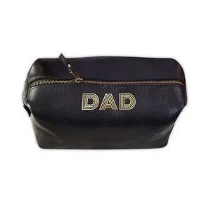 VIDA VIDA Deluxe Leather Wash Bag For Dads - Black