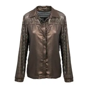 SILVIA SERBAN Neutrals ”jackpot” Lasercut Copper Shirt