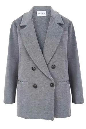 SALANIDA Forza Knitted Merino Blazer Light - Grey
