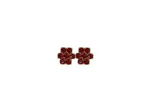 VICKISARGE The Hive Earrings In Gold Pierced - Red