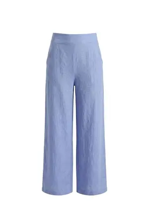 JAMES LAKELAND Relaxed Linen Trousers - Blue