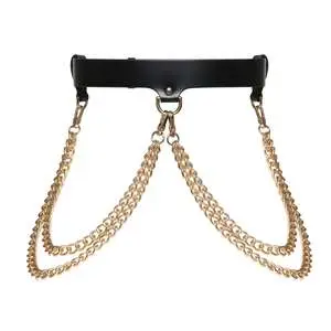 HAUTE CUIR Neris Chained Leather Belt