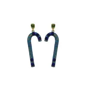 VICKISARGE Cool Mint Candy Cane Earrings - Gold