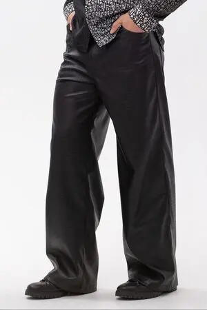MAISON BOGOMIL Faux Leather Pants - Black