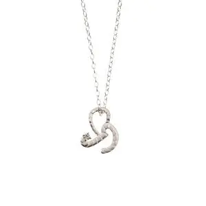 CLAIRE HILL DESIGNS Courage Shorthand Charm Necklace - Silver