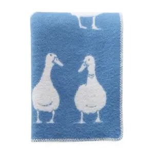 J.J.Textile Duck Wool Blanket - Blue