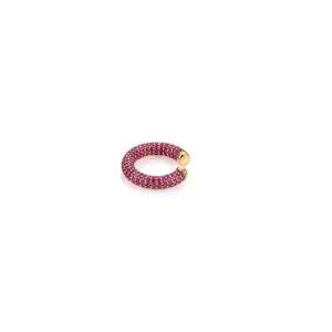 JAREDJAMIN Elara Cz Gold Plated Ear Cuff - Red