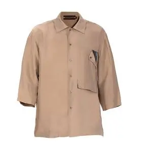 SMART AND JOY Pocket Flap Game Shirt Beige - Brown