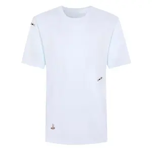 INGMARSON Swimmers Embroidered Organic Cotton T-shirt Sky - Blue
