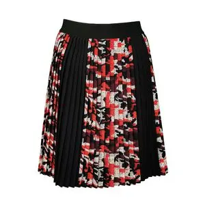 LALIPOP DESIGN Mini Pleated Skirt With Camo & Digital Print - Black