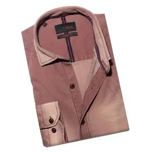 EIGHT X Denim Stretch Button Down Shirt Brick - Red
