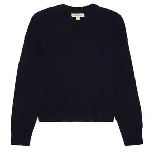 ELLSWORTH + IVEY Elena Crewneck Sweater Navy - Blue