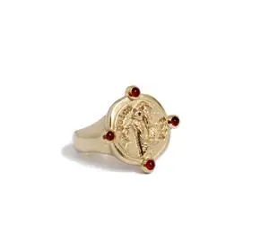 GEM ISLAND Gold / Red Dolce Vita Ring - Gold/red