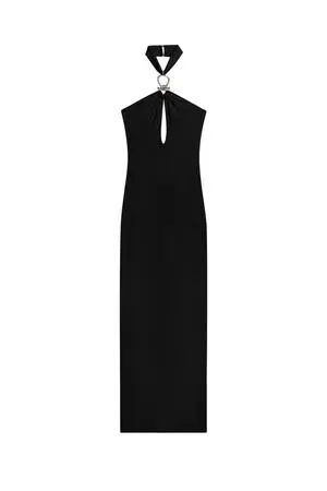 NOCTURNE Cut-out Detail Embellished Maxi Dress - Black