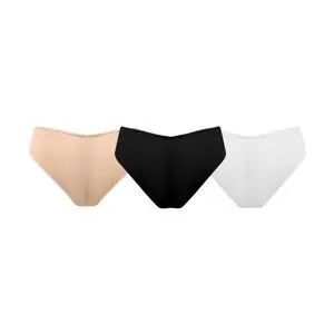 DARILY UNDERWEAR Black / White / Neutrals Set Microfiber Brazilian Panties - Black/white