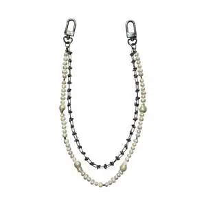 URBANE JEWELRY STUDIO Freshwater Pearl Pant & Bag Chain - White