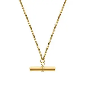 BERMUDA WATCH COMPANY Maivelle Blair T-bar Curb Chain Necklace - Gold