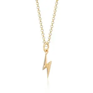 SCREAM PRETTY Lightning Bolt Charm Necklace - Gold