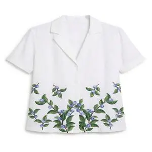 ASHITA FERNANDES Floral Embroidered Elegant Shirt - White