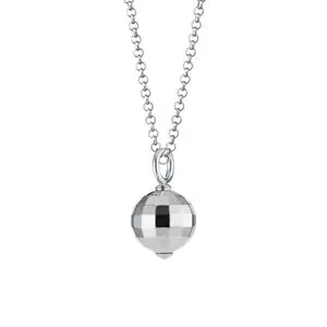 SCREAM PRETTY Disco Ball Charm Necklace - Silver