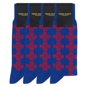 PEPER HAROW - MADE IN ENGLAND Grooms’s Socks Bundle Knot - Blue