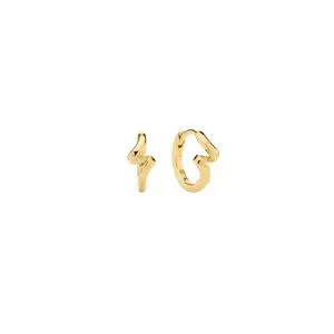 VANCHI Ribbon Twist Huggies - Gold